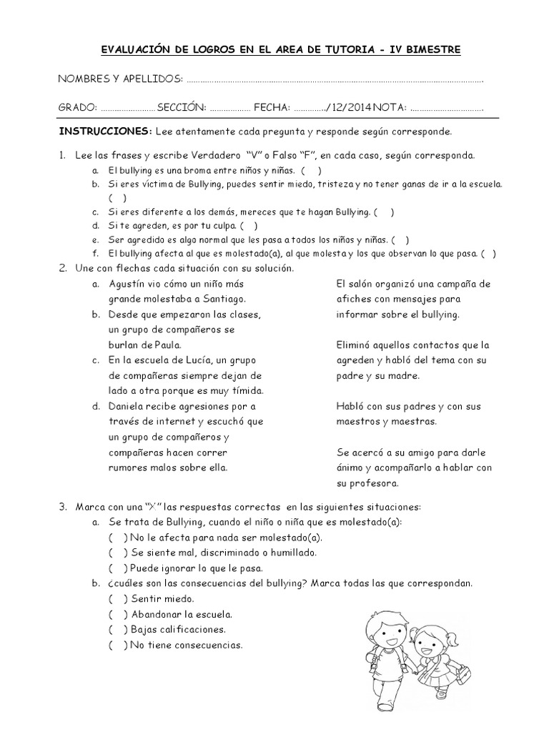 Evaluación de Logros en El Area de Tutoria | PDF | Sicología