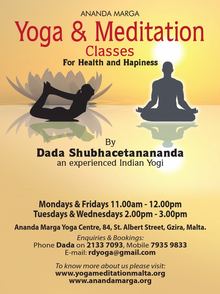 Yoga & Meditation - Poster A3 | PDF | Religion & Spirituality | Lifestyle
