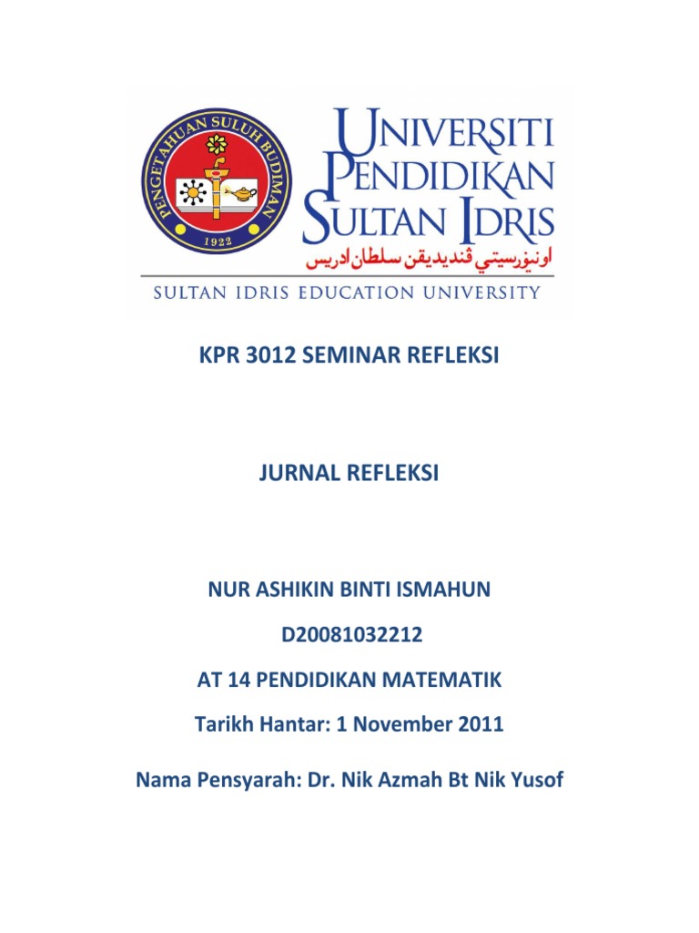 Jurnalrefleksipraktikal-Contoh Upsi | PDF