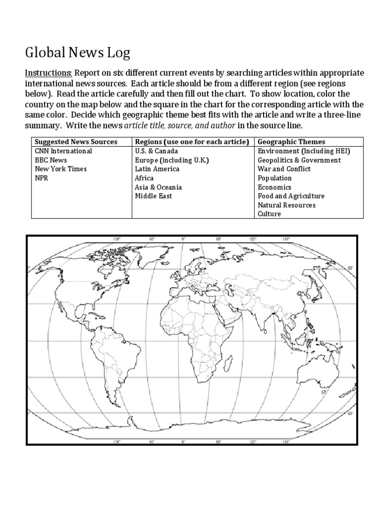 Global News Log: Current Events Overview | PDF | News | Public Sphere