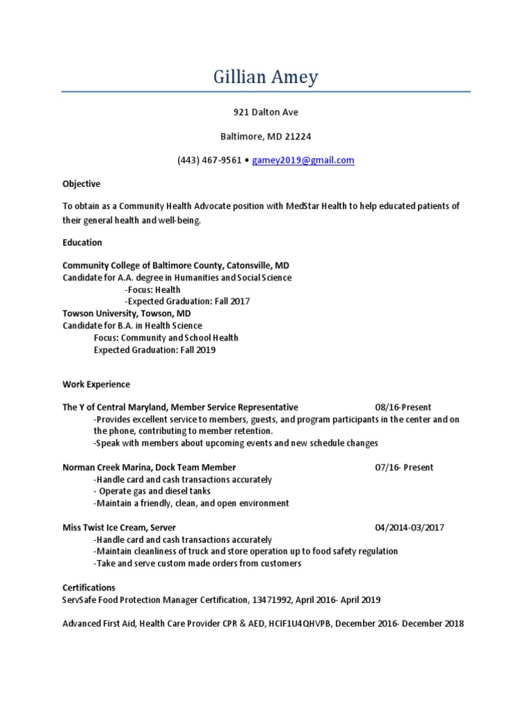 Resume Assignment | PDF | Business | Social Science
