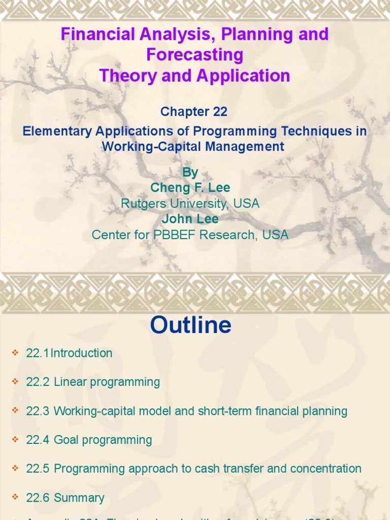 Financial Analysis, Planning and Forecasting Theory and Application | PDF | Linear Programming ...