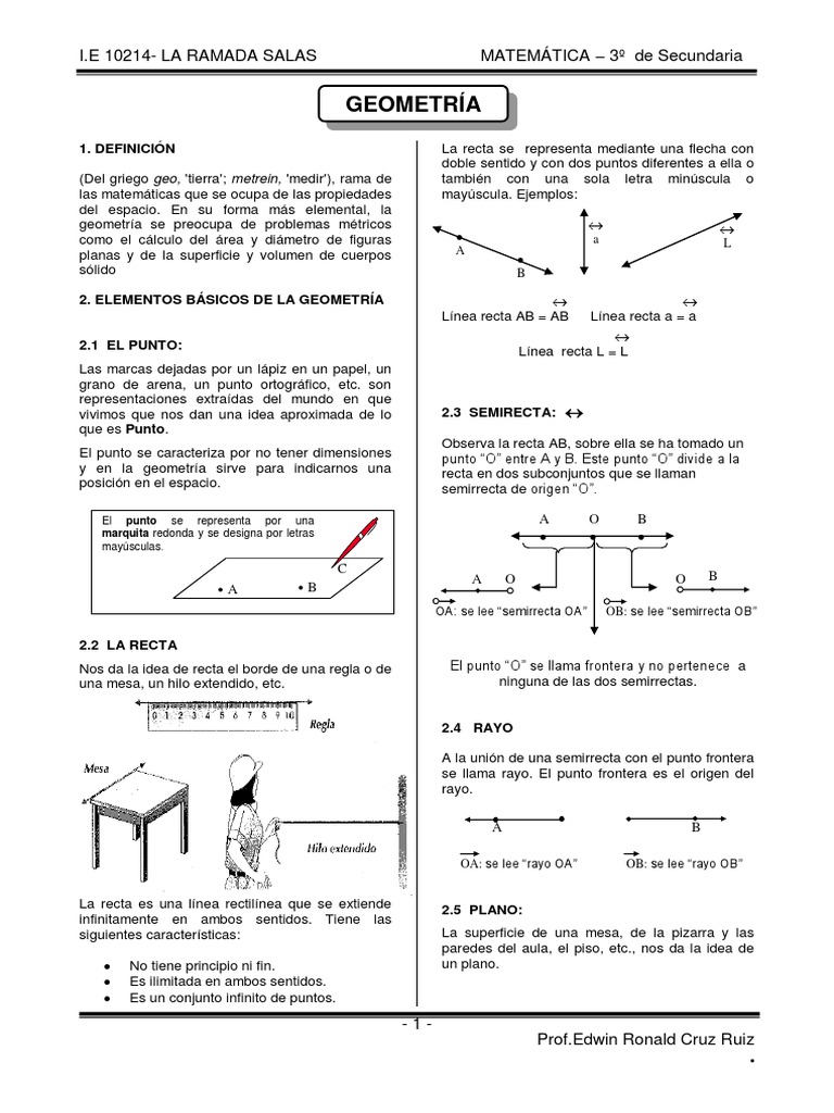 geometria basica.pdf | Línea (geometría) | Geometría