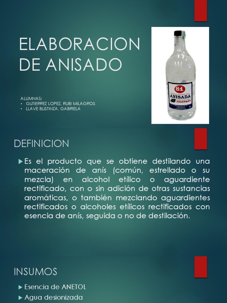 Elaboracion de Anisado | PDF