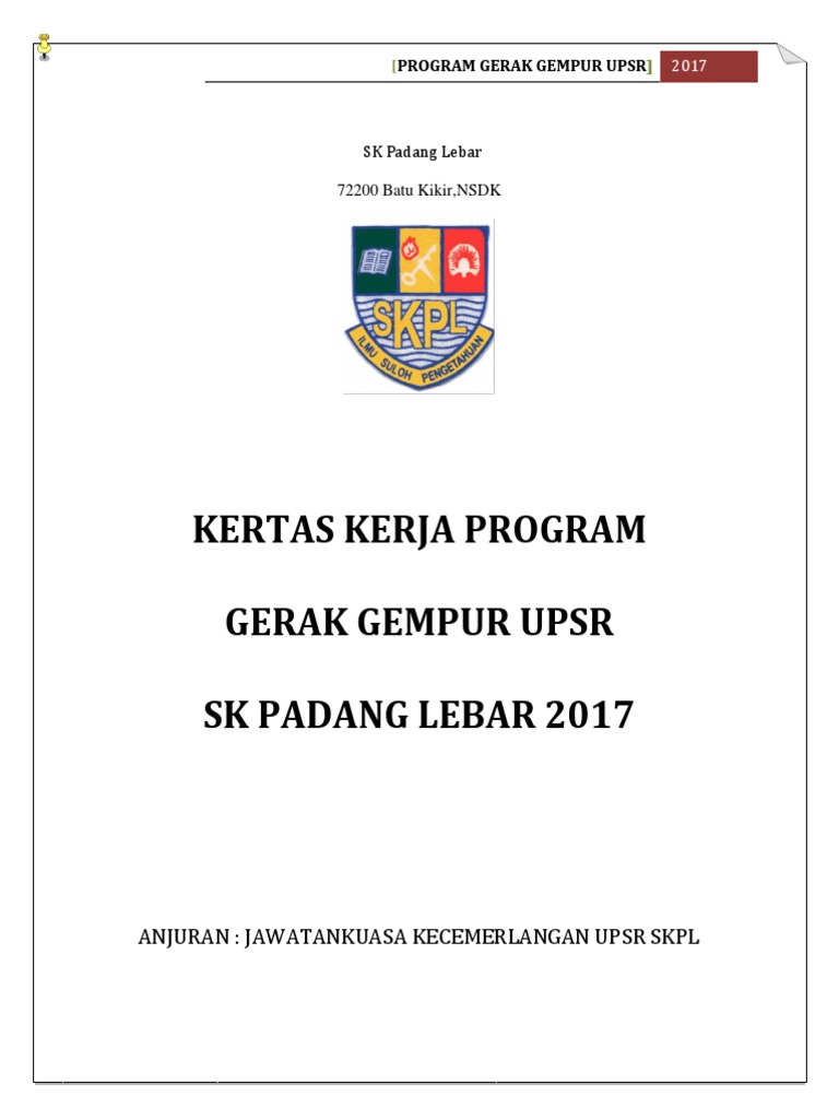 Program Gerak Gempur Upsr 2017 | PDF