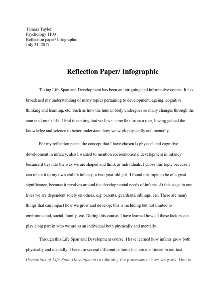 Psych Reflection Paper Edited | PDF | Developmental Psychology | Emotions