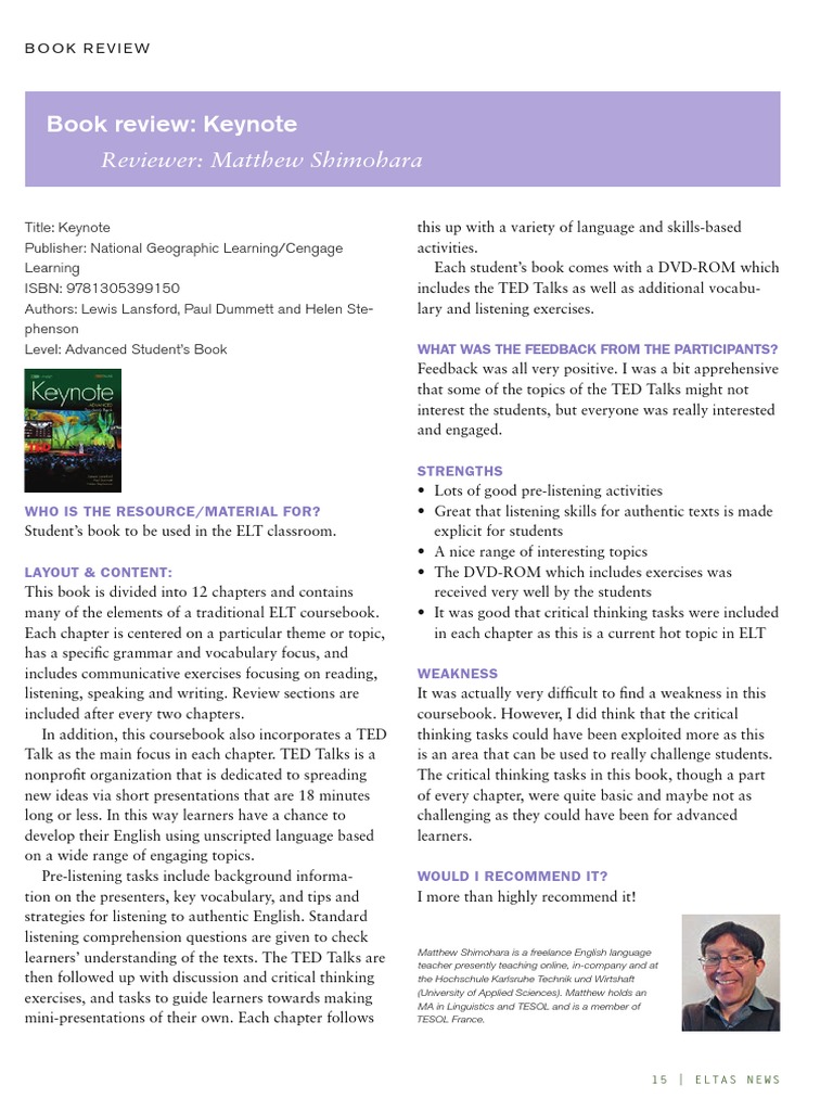 Keynote Review | PDF | English As A Second Or Foreign Language | Textbook