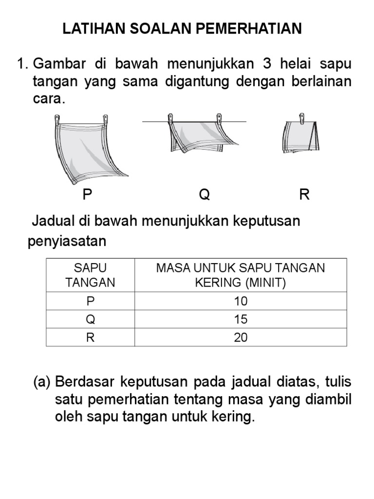 Latihan Pemerhatian Dan Inferens | PDF