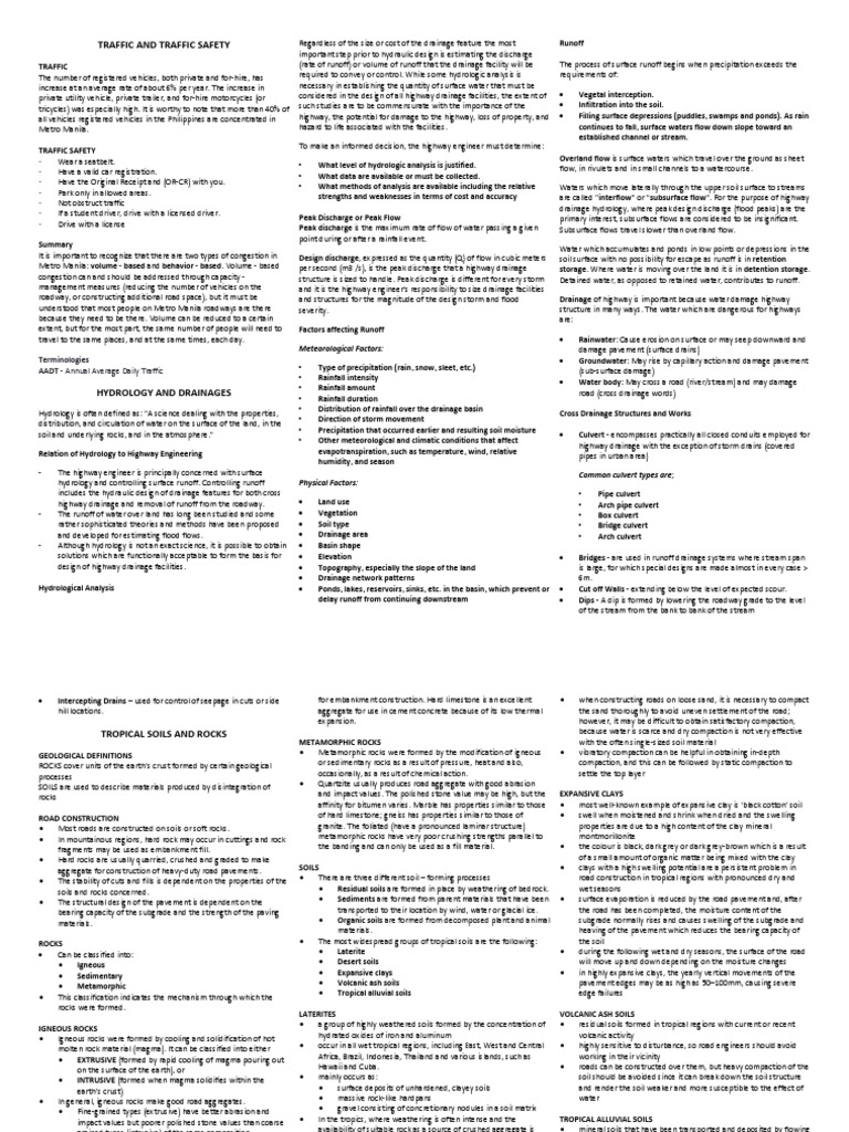 HighwayEngineering Handouts | PDF
