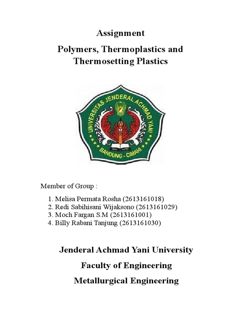 Assignment | PDF | Polymerization | Polymers