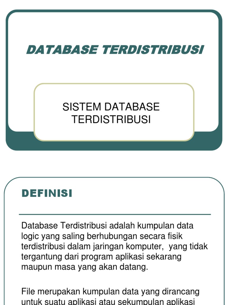 Basis Data Terdistribusi | PDF