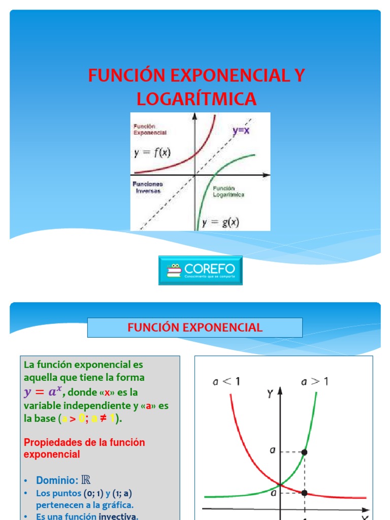 Función Exponencial Y Logarítmica | Función (Matemáticas) | Logaritmo