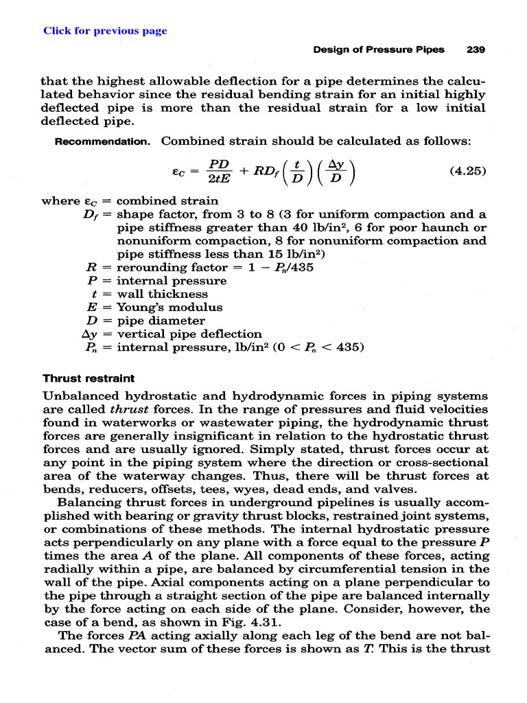 4.3 Design of Pressure Pipes | PDF | Pipe (Fluid Conveyance) | Stress ...