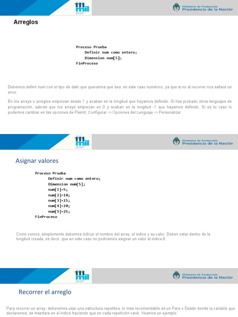 Arreglos Pseint Pdf Estructura De Datos De Matriz Matriz Matemáticas