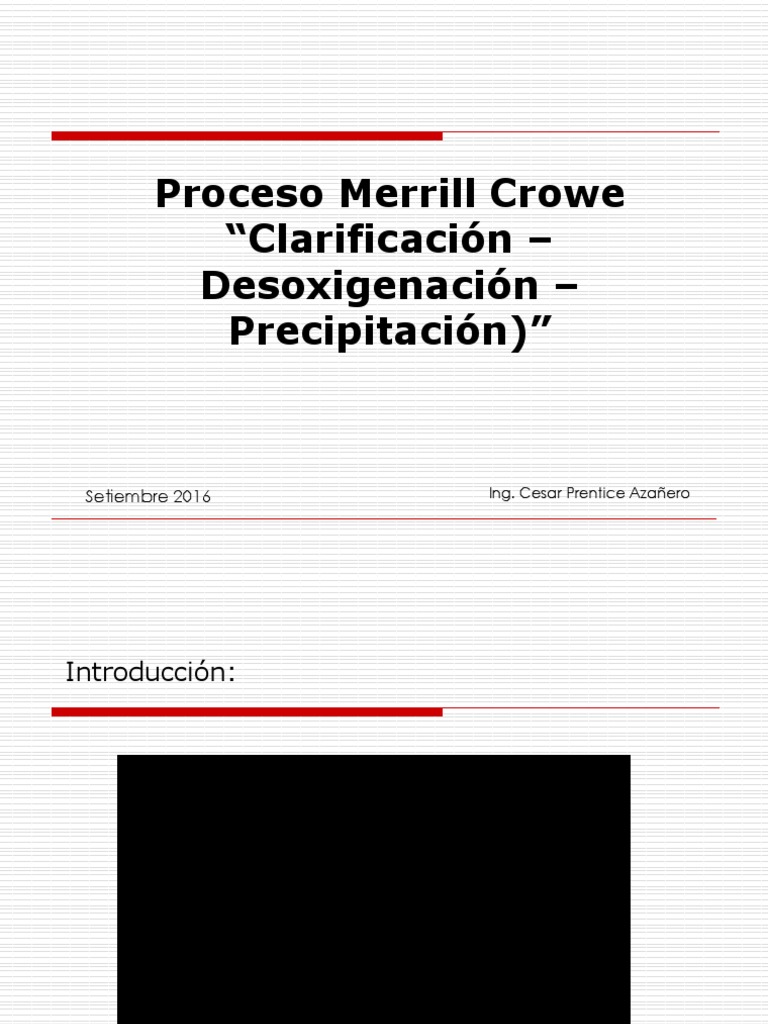 Metalurgia - Merrill Crowe | PDF | Filtración | Zinc