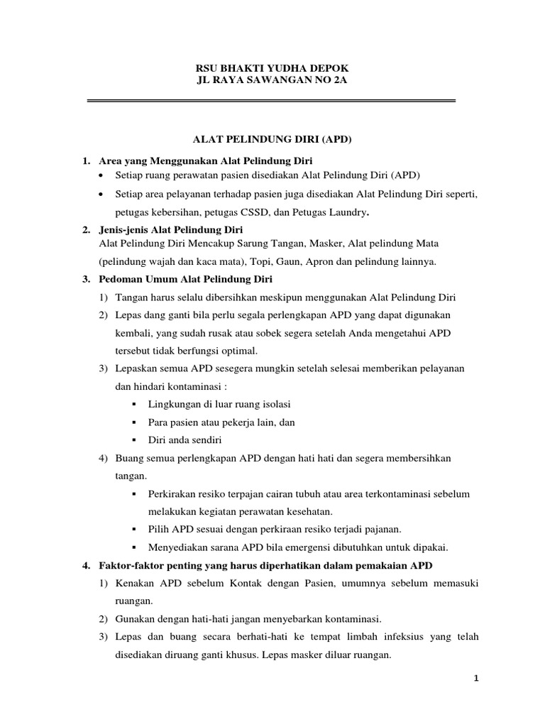Area Apd Dan Cuci Tangan Revisi | PDF