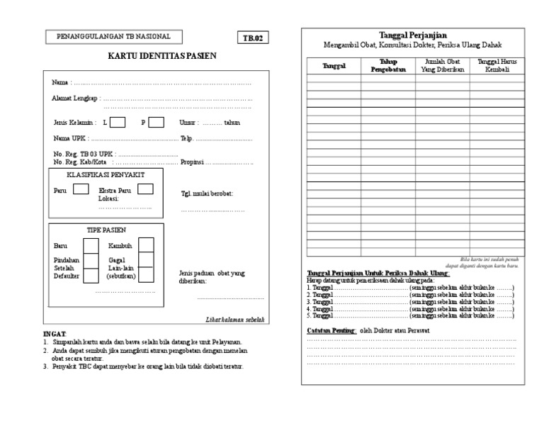 Form TB.02 | PDF