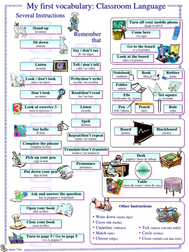 1.00.classroom Language 3 | PDF | Writing