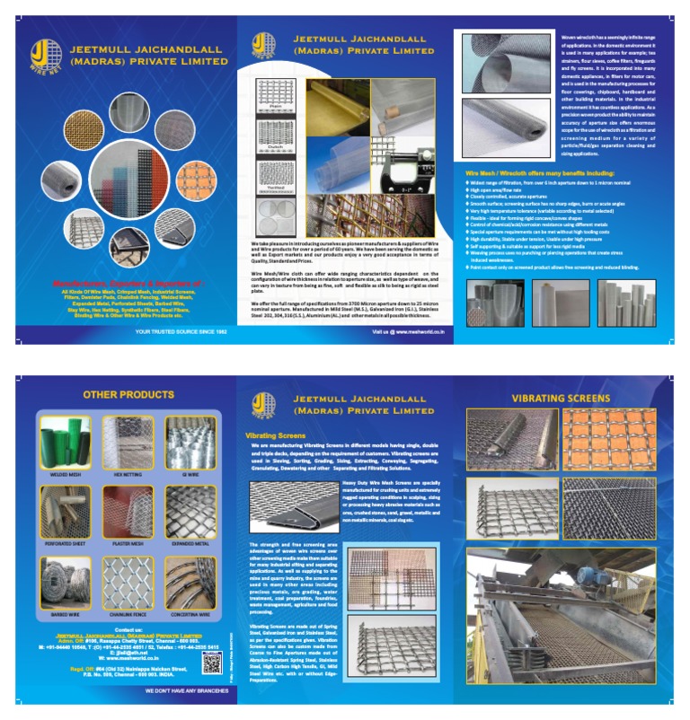 Wire Mesh E-Catalog | PDF | Wire | Steel