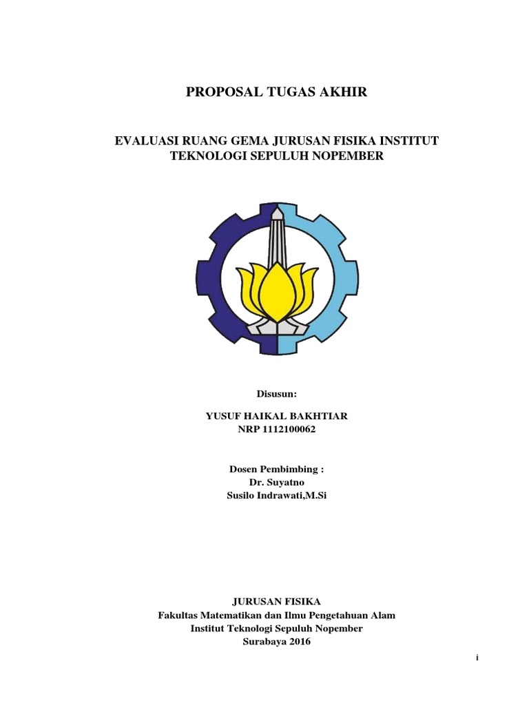 (CTH) Tugas Seminar Proposal Ta Yusuf Haikal B 1112100062 | PDF