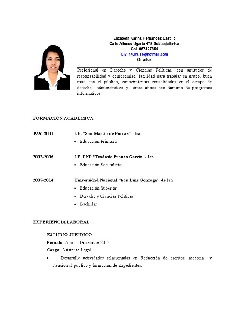 Curriculum Vitae Ely | PDF | Gobierno | Elecciones