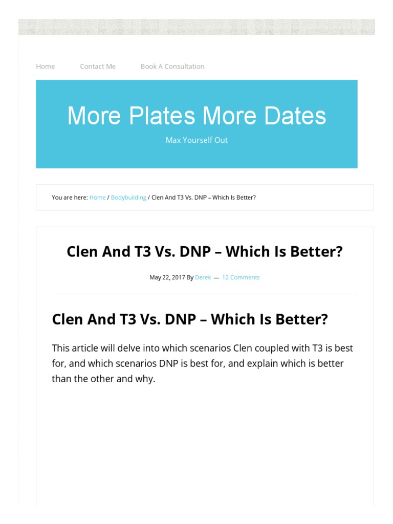 Clen And T3 Vs. DNP - Which Is Better For Fat Loss | PDF | Appetite ...