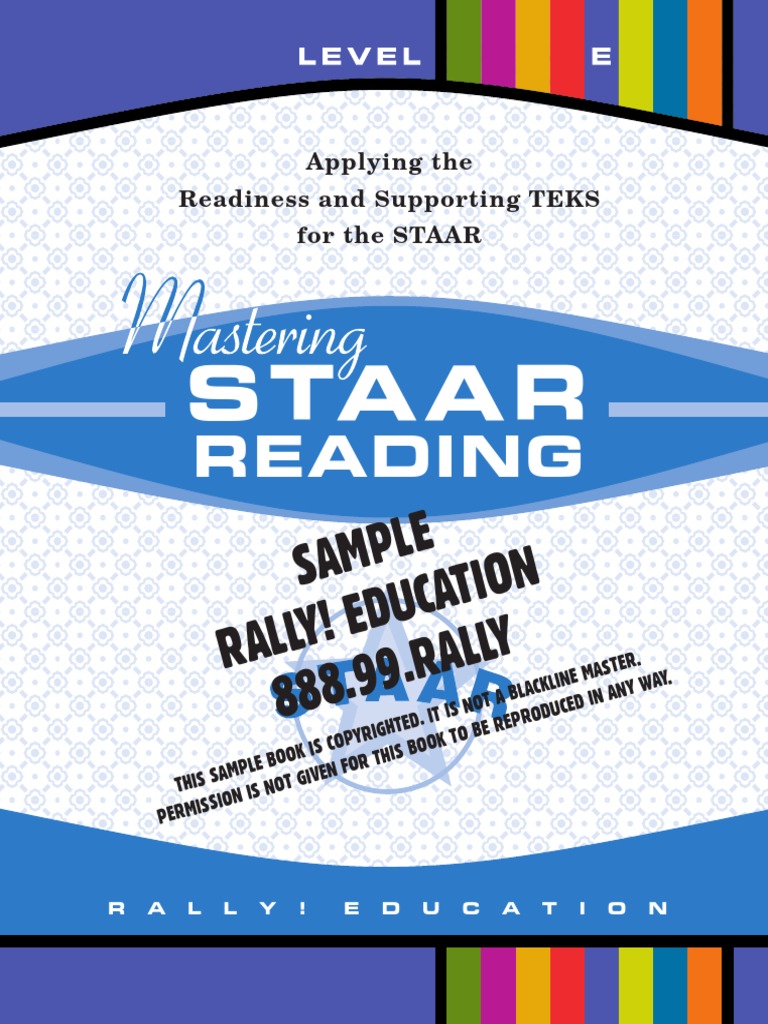 Mastering STAAR Reading E Sample | PDF | Battery (Electricity ...