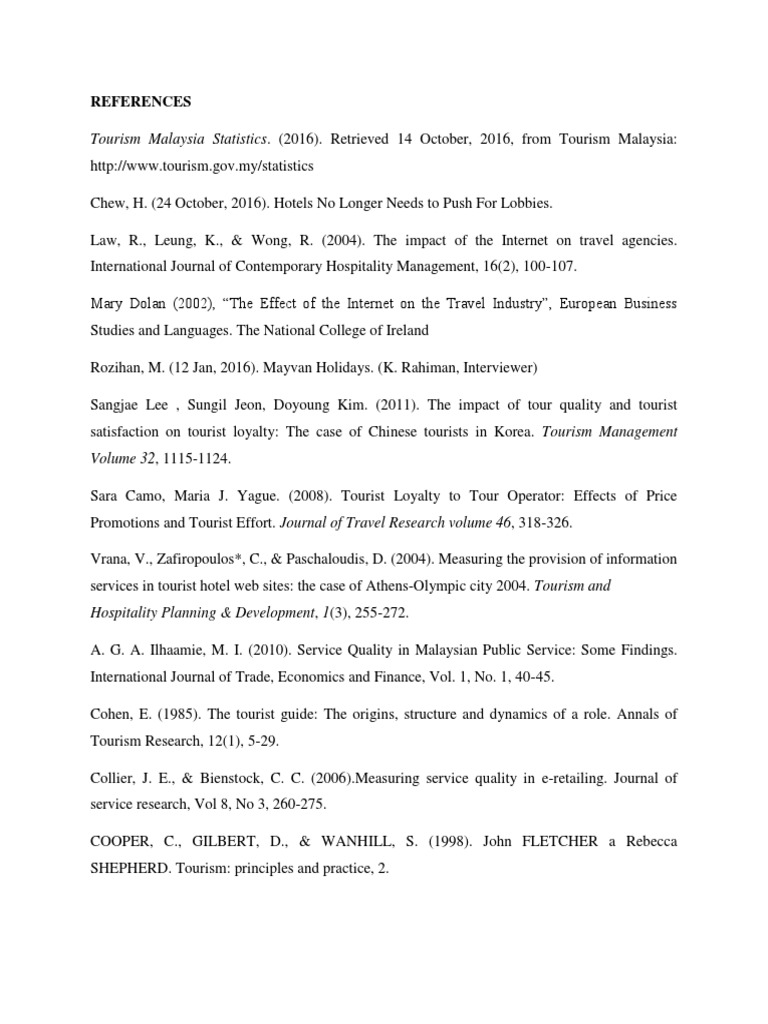 References | PDF | Tourism | Retail