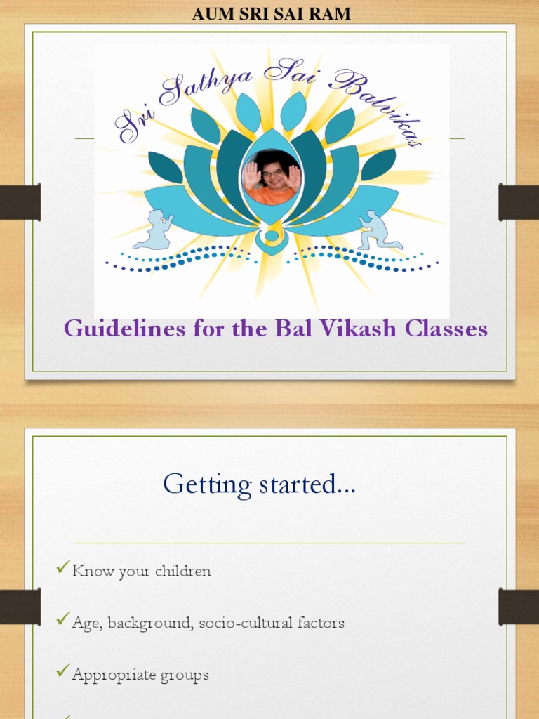Bal Vikash Classes Guidelines | PDF | Mantra | Indian Religions