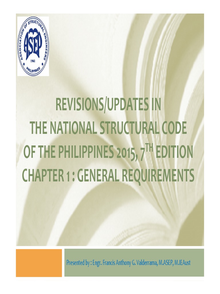 NSCP 2015 Updates: General Requirements | PDF | Specification ...