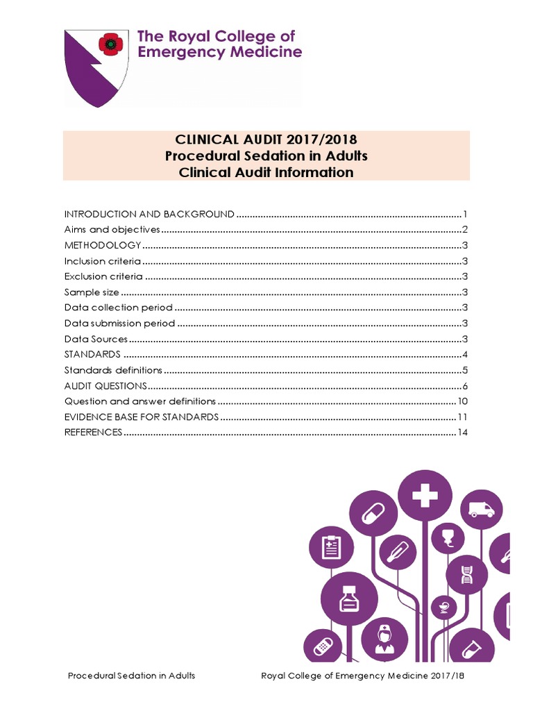 Procedural Sedation - Audit Information 2017-18 | Emergency Department ...