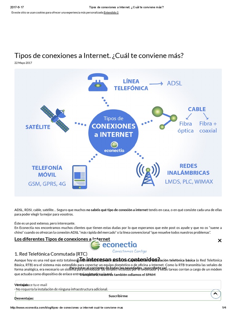 Tipos de Conexiones A Internet | PDF | Red Telefónica Conmutada | Red ...
