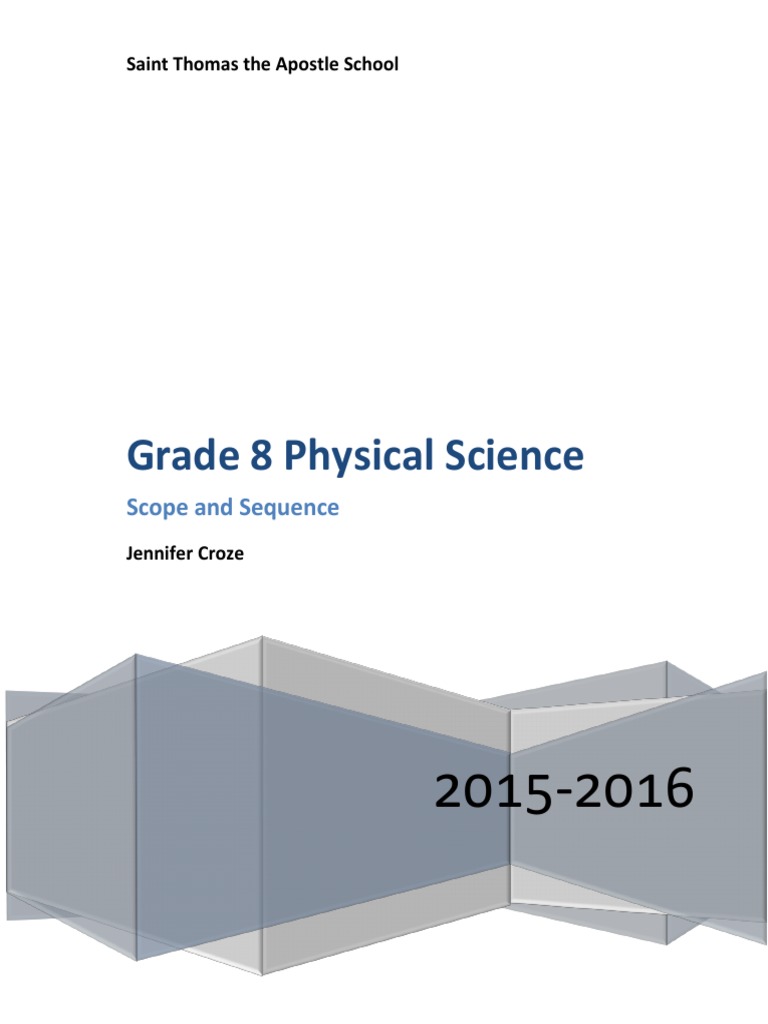 8th Grade Physical Science Scope and Sequence | PDF | Force | Waves