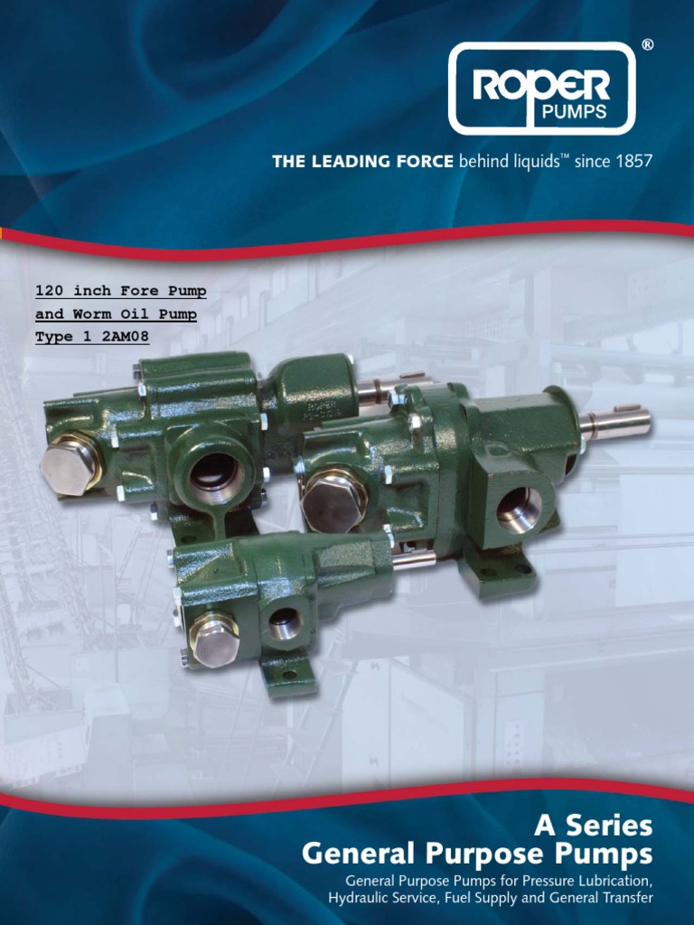 120 Inch Fore Pump and Worm Oil Pump A | PDF | Pump | Bearing (Mechanical)