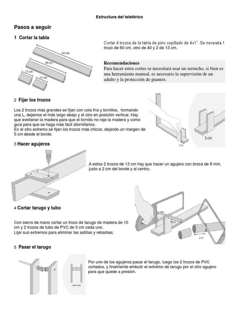 Estructura Del Teleférico | PDF | Transporte | Herramientas