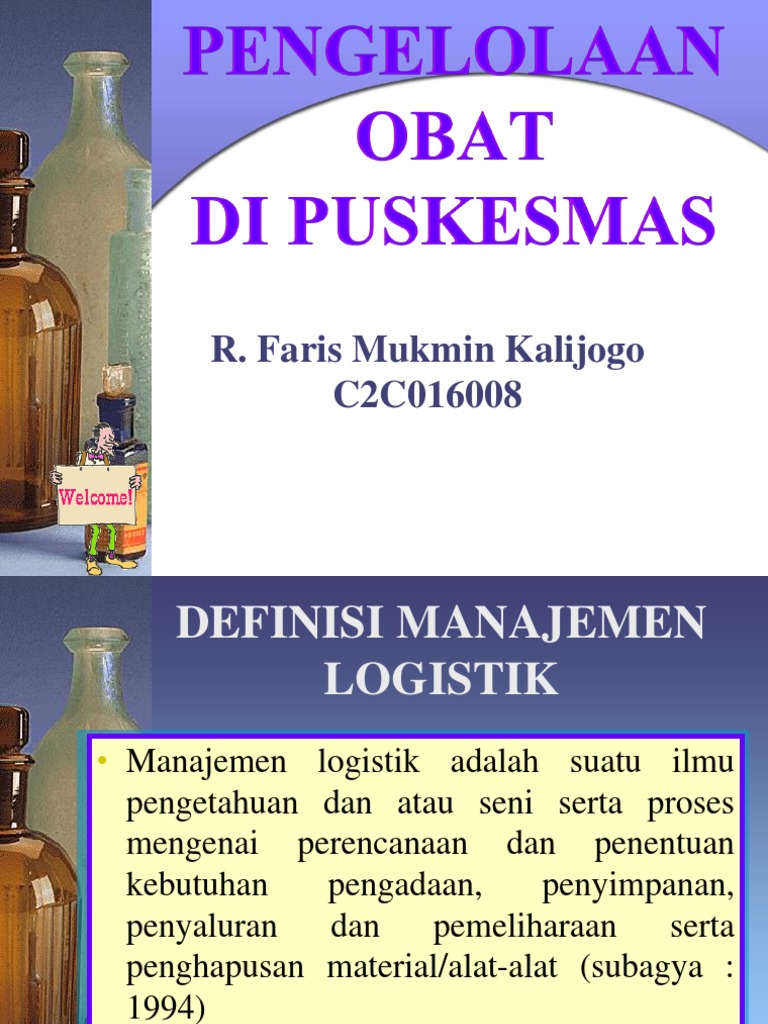 Ppt Pengelolaan Obat Di Puskesmas