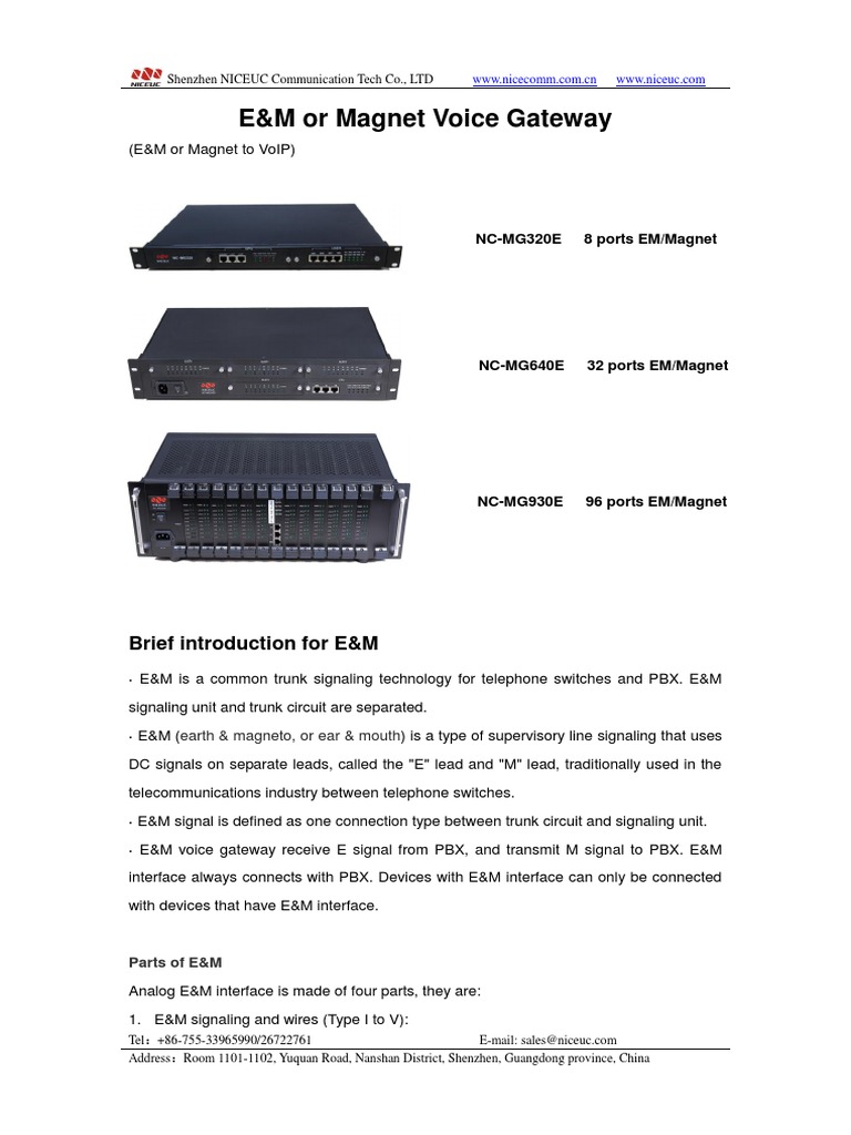 EM Gateway | PDF | Telephone | Telephone Exchange