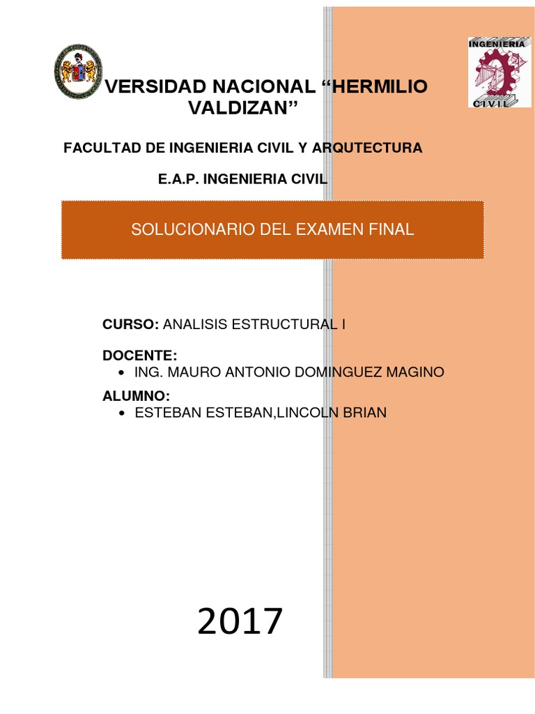 Solucionario Examen Análisis Estructural | PDF | Ciencia computacional | Ingeniería Aeroespacial