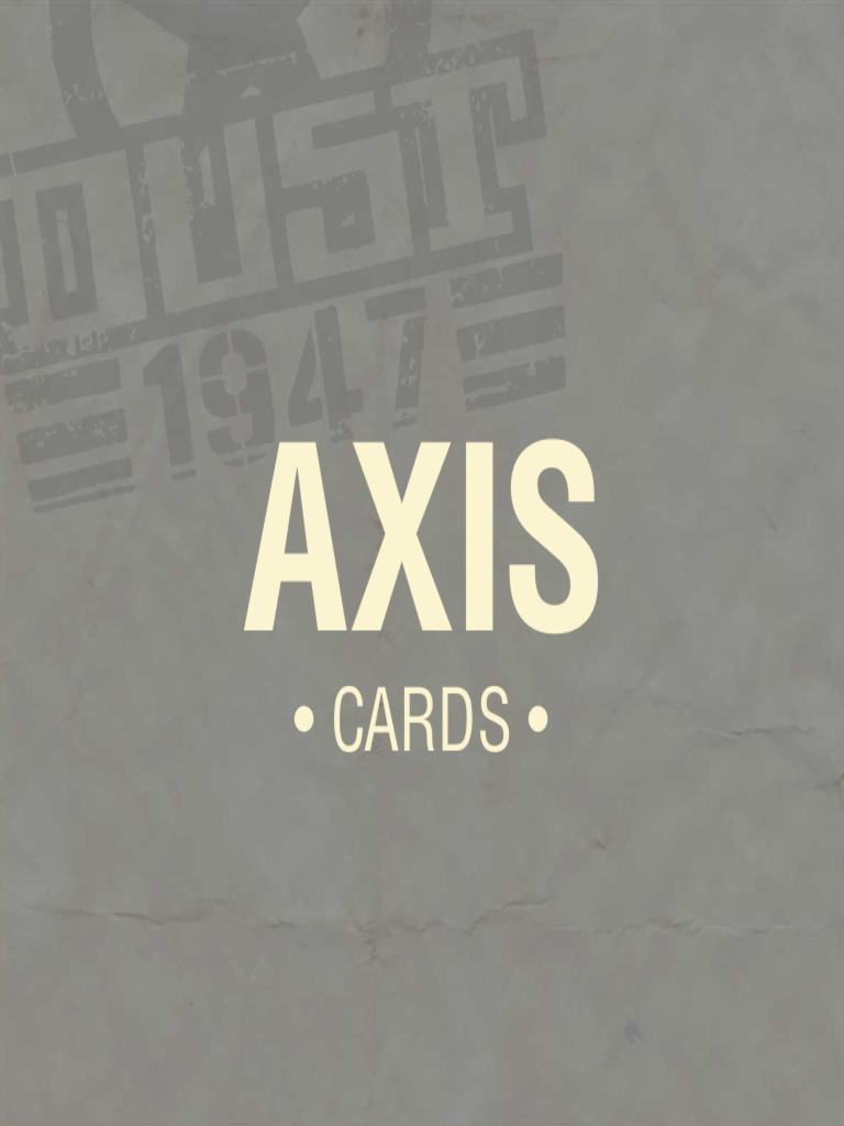 Dust1947 Cards Square Axis v3 ENG 21-07-17 | PDF | Sniper | Machine Gun