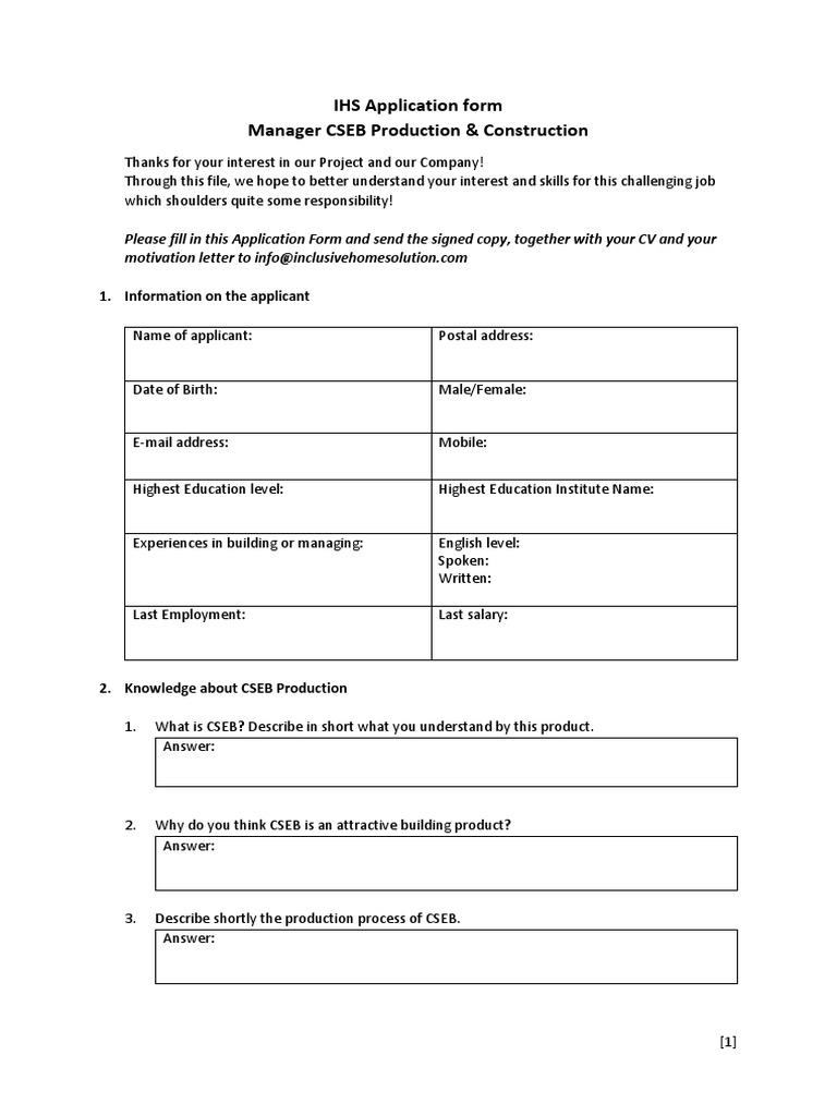 Online Application Form For CSEB Manager | PDF | Business