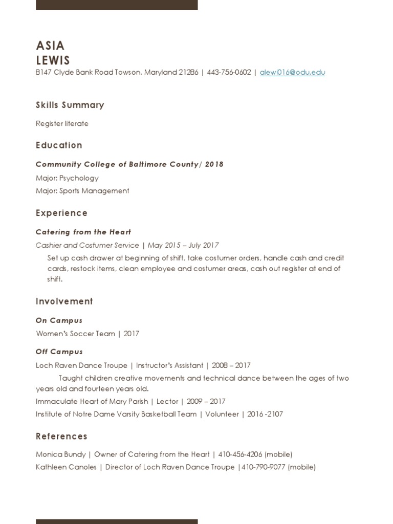 Resume Assignment | PDF