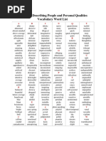 Printable List of 305 Values | PDF | Courage | Philosophical Theories