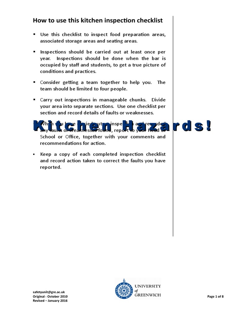 A Comprehensive Kitchen Inspection: Ensuring Staff and Student Safety ...