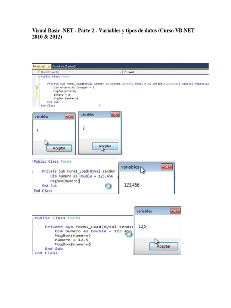 Visual Basic .Net | Básico | Áreas de informática | Prueba gratuita de ...