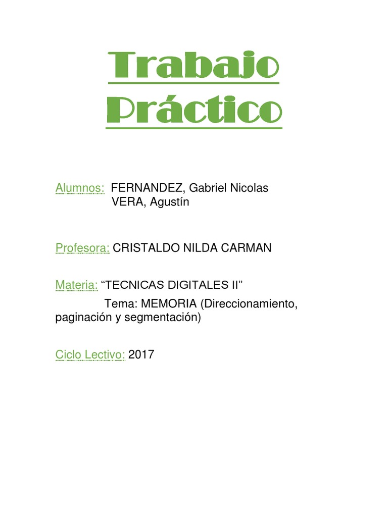 Caratula TP | PDF