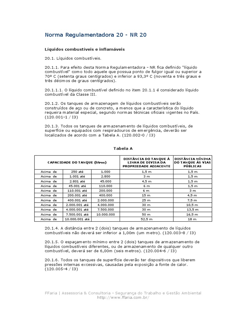 NR 20 PDF | PDF | Gás liquefeito de petróleo | Gases
