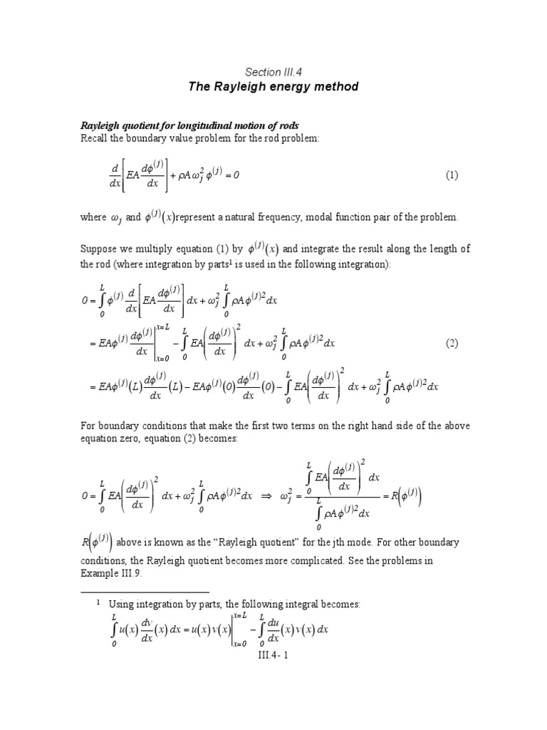 III04 Rayleigh | PDF | Continuous Function | Normal Mode