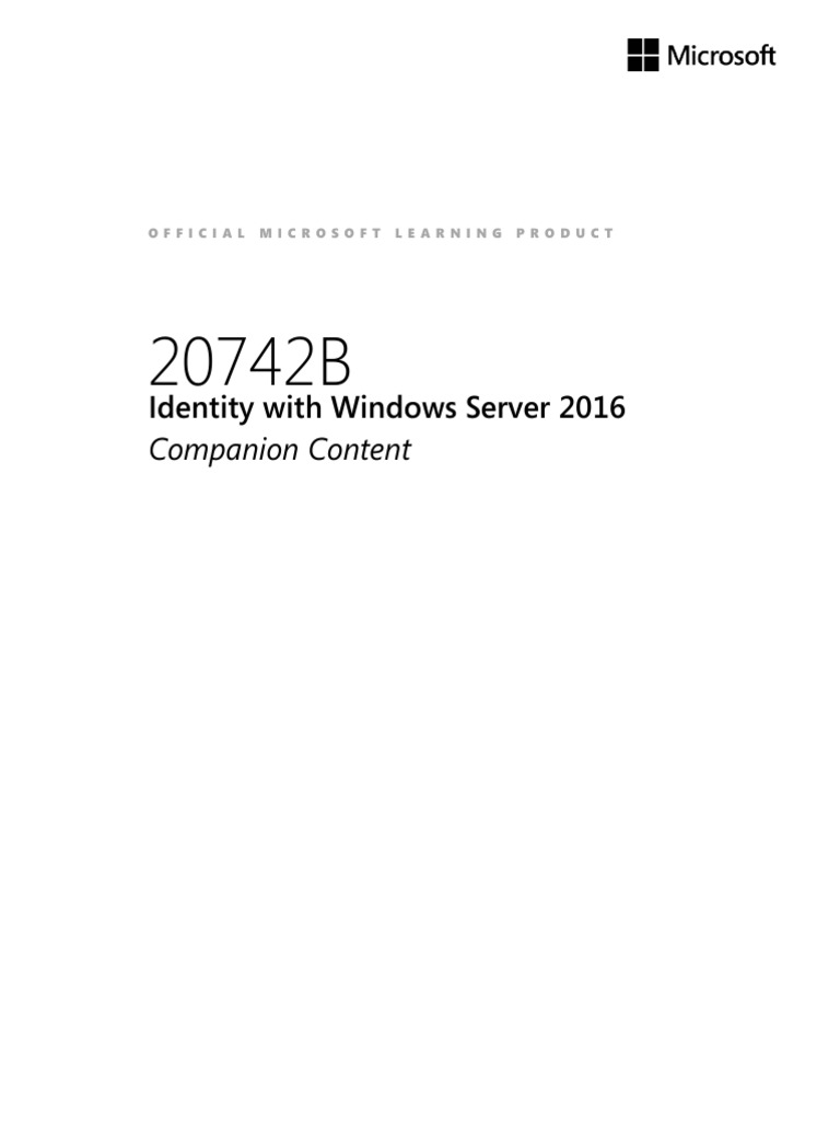 20742B ENU Companion | PDF | Active Directory | Copyright