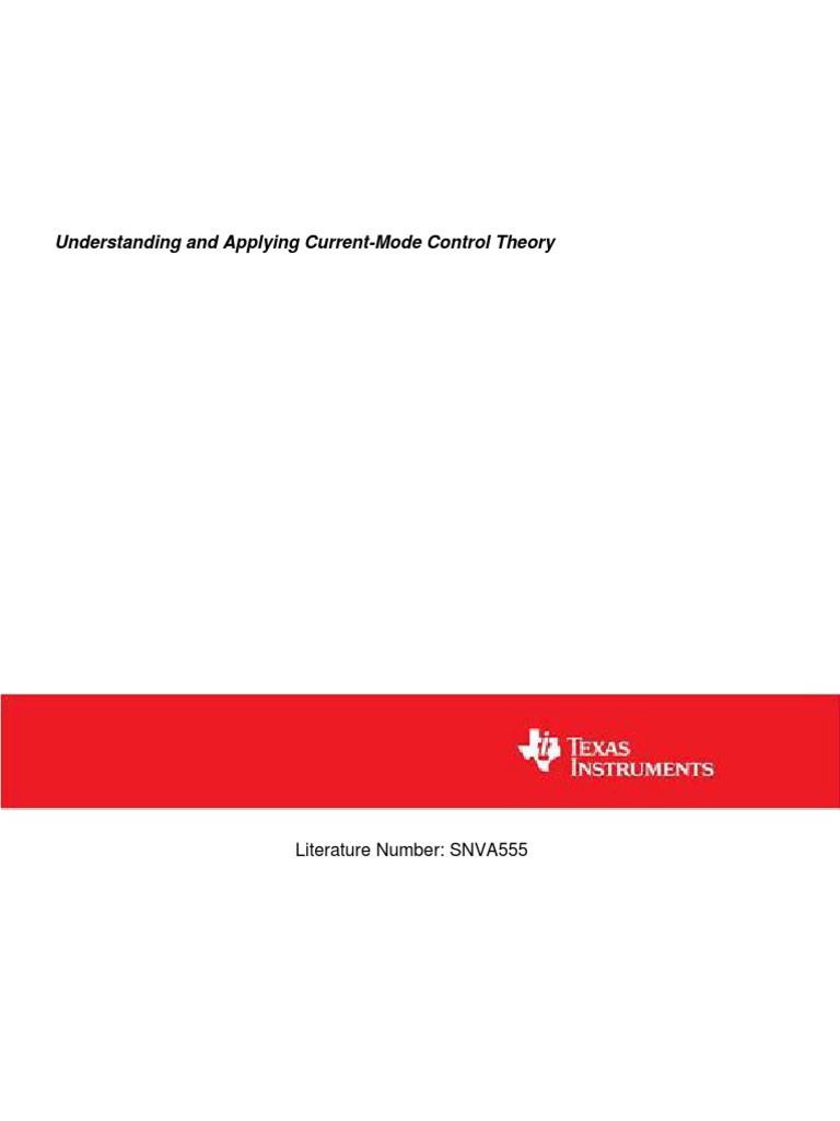 Understanding Current Control Snva555 | PDF | Amplifier | Control Theory