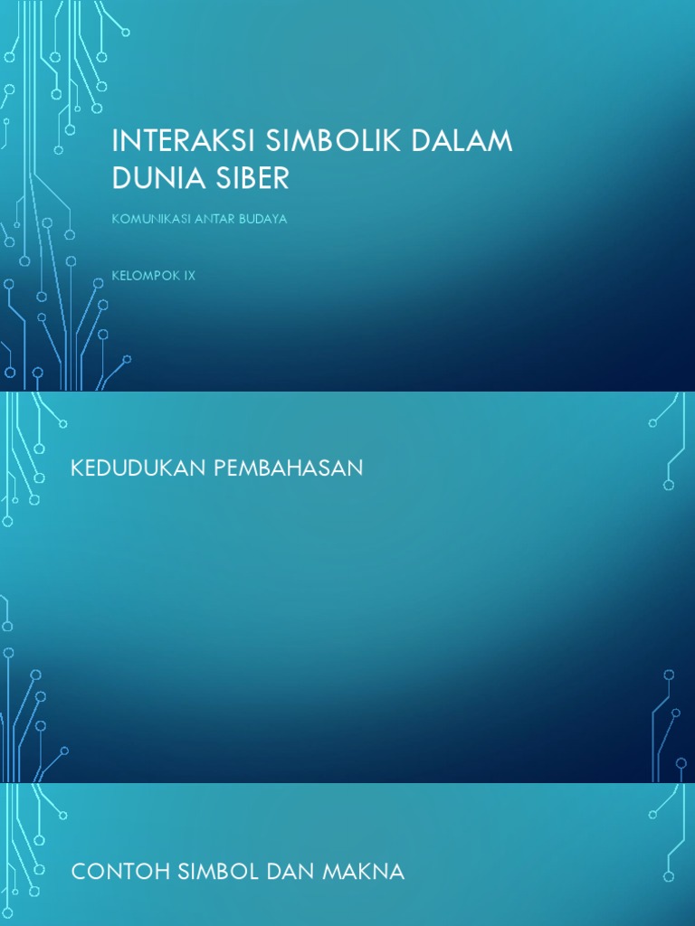 Interaksi Simbolik Dalam Dunia Siber | PDF